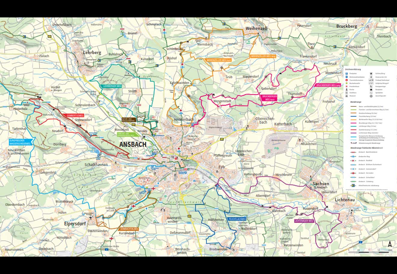 Wanderkarte Ansbach | green-solutions
